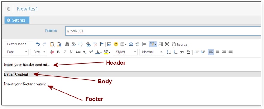 Creating a Letter Template