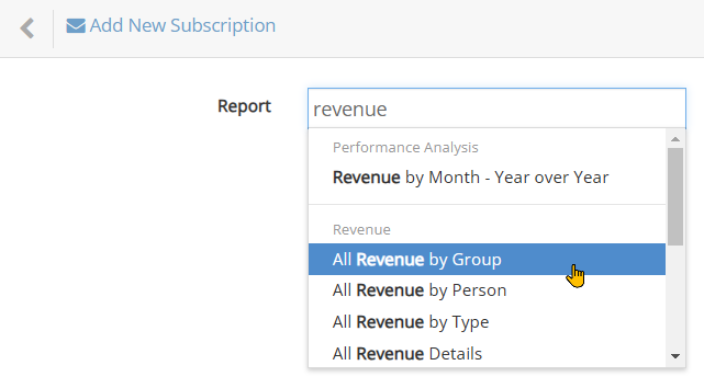 Scheduled Reports - Subscribing to Reports via Email