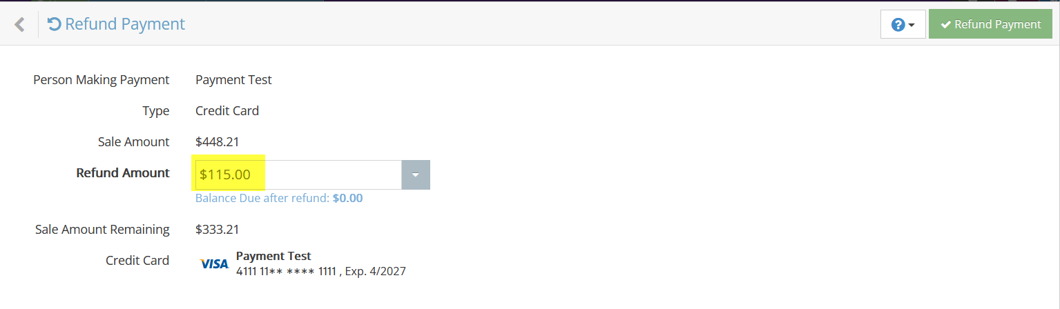 Refunding Payments